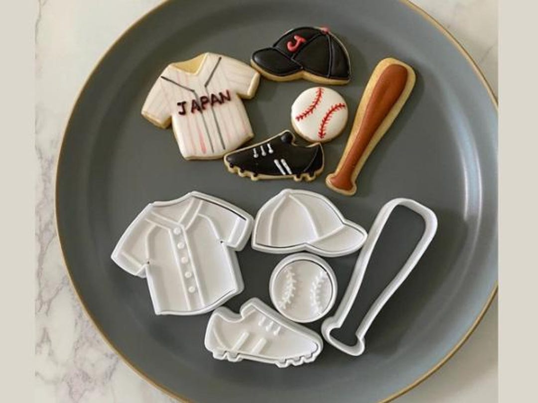 Baseball Cookie Cutter Set | Uniform, Bat, Cap, Ball & Cleats | Sports ...