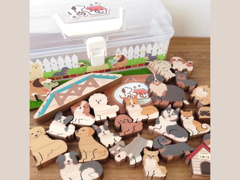 Personalized Wooden Dog Stacking Game – Inutsumu | Fun Balancing Toy ...