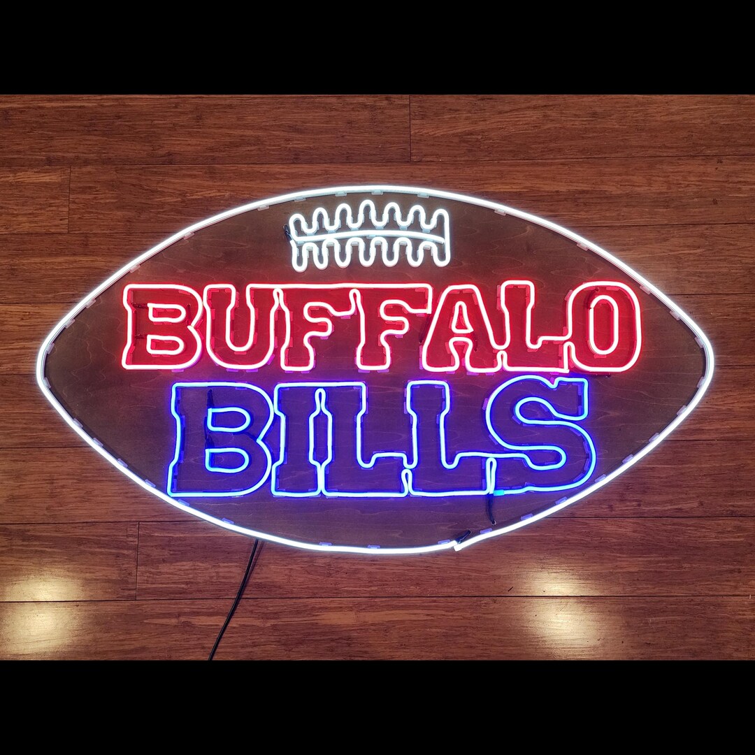 Buffalo Bills Football LED Neon Bar Sign / Light up Wall Hanging for ...