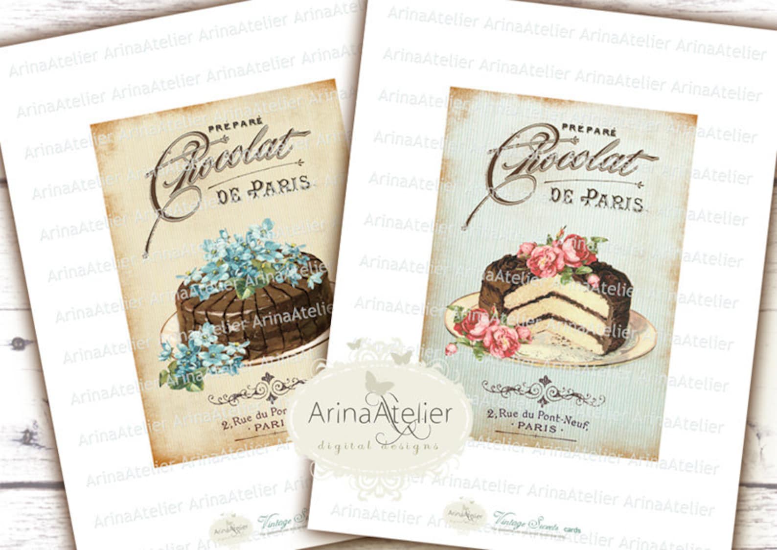 Vintage Sweets Cards Collage Cards Collage Kitchen Decor - Etsy