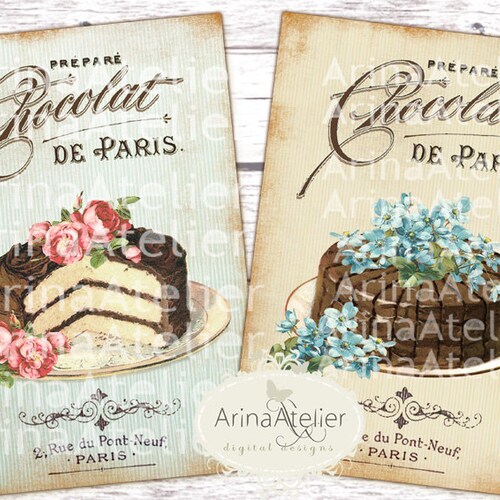 Vintage Sweets Cards Collage Cards Collage Kitchen Decor - Etsy