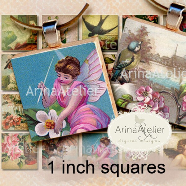Vintage Sweets Cards Collage Cards Collage Kitchen Decor Illustrations ...