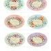 OVAL TAGS Shabby Chic Flowers 2,5x3,5inch Digital Tags Collage Ovals ...