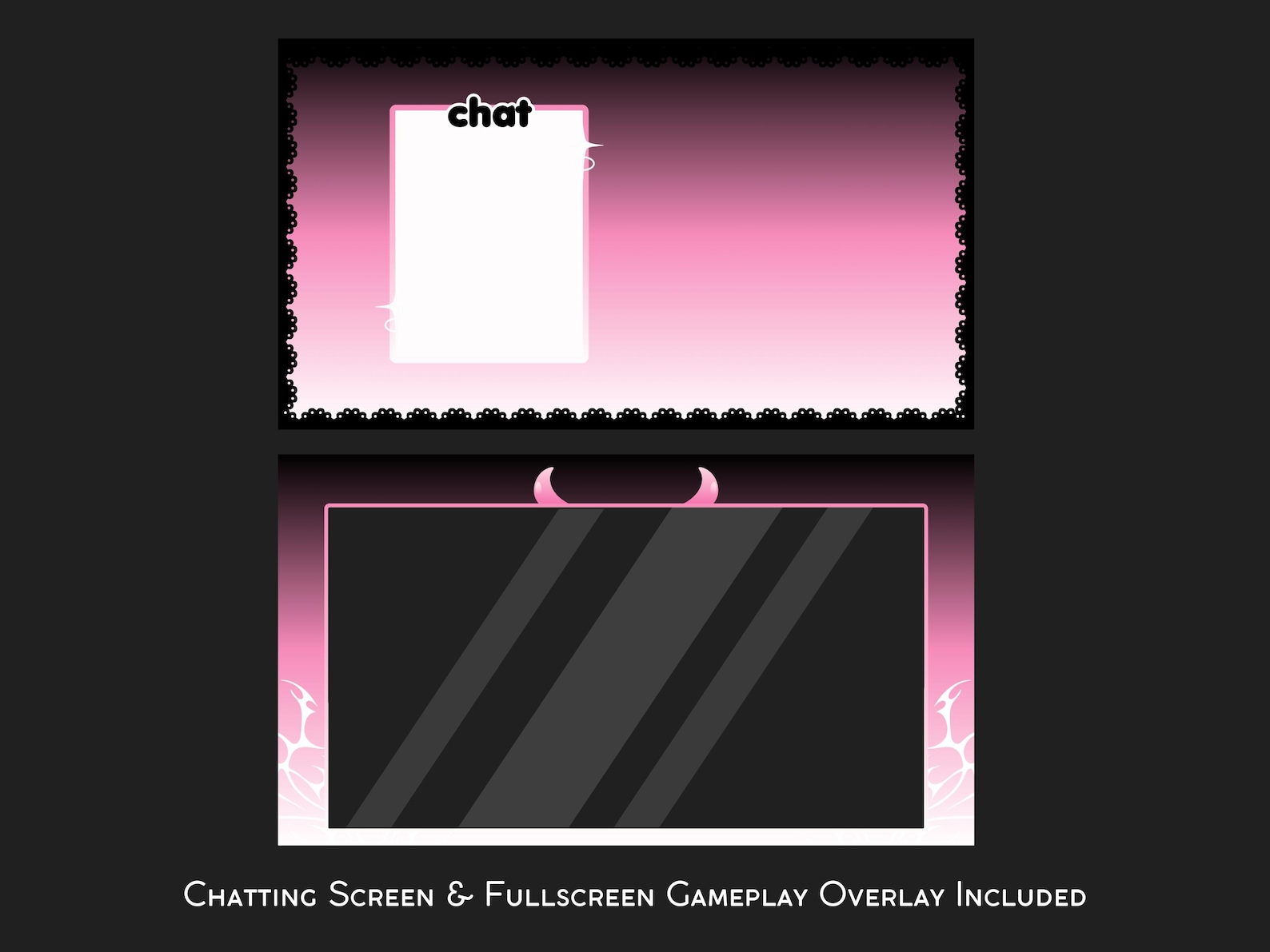 Gothic Pink Stream Pack Bundle | Vtuber & IRL Stream Setup | Twitch ...