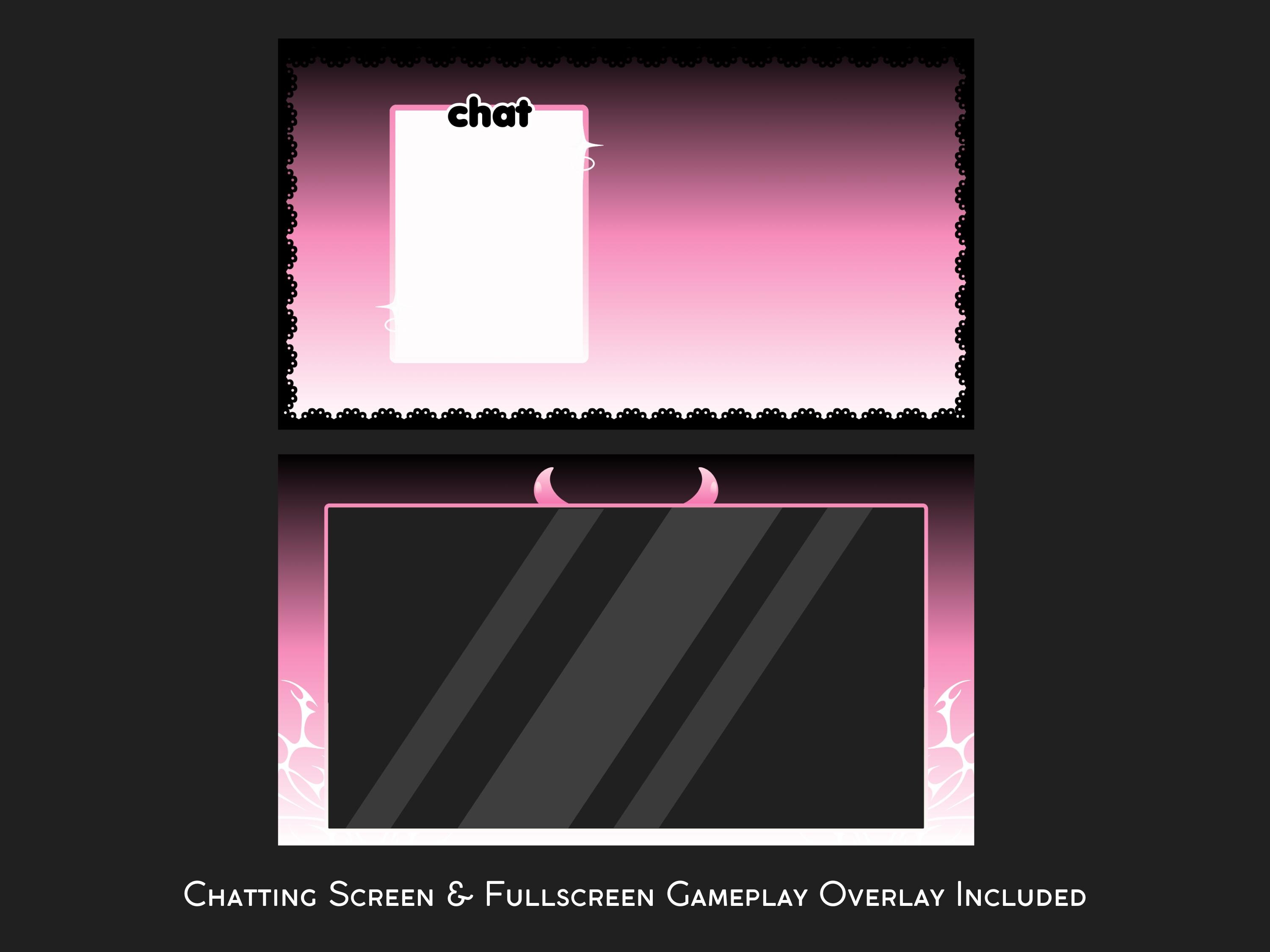 Gothic Pink Stream Pack Bundle | Vtuber & IRL Stream Setup | Twitch ...