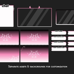 Gothic Pink Stream Pack Bundle | Vtuber & IRL Stream Setup | Twitch ...