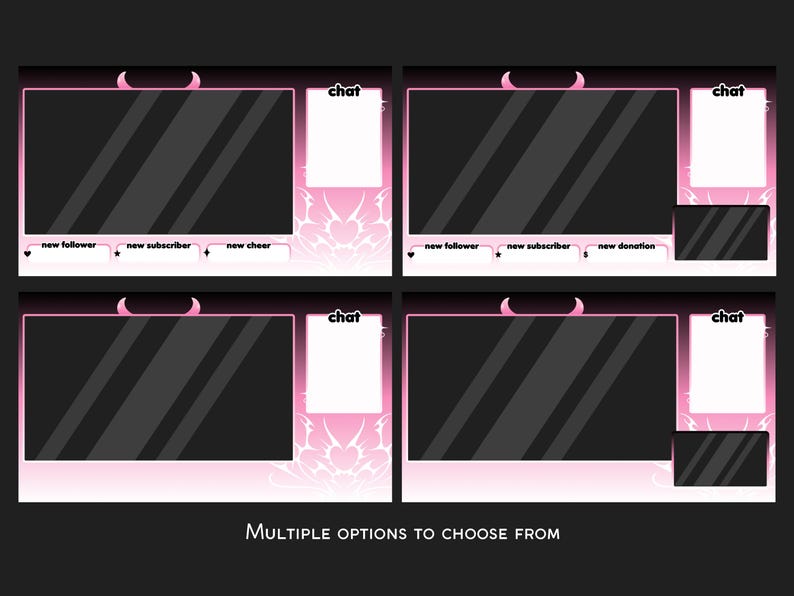 Gothic Pink Stream Pack Bundle | Vtuber & IRL Stream Setup | Twitch ...