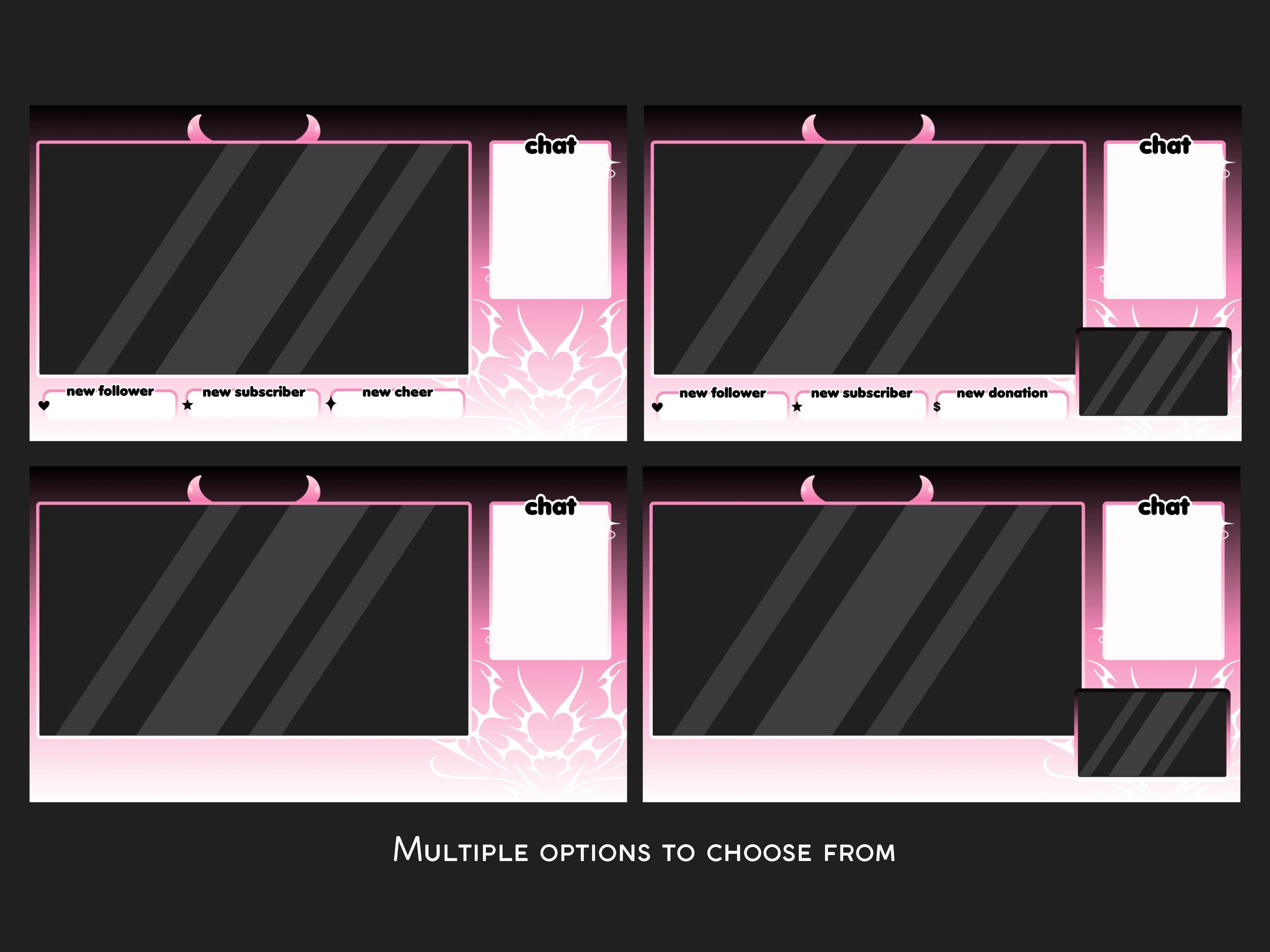 Gothic Pink Stream Pack Bundle | Vtuber & IRL Stream Setup | Twitch ...