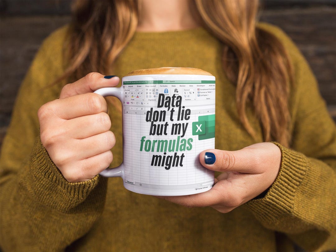 Funny Office Mug Excel Data Spreadsheet Joke Work From Home Gift ...