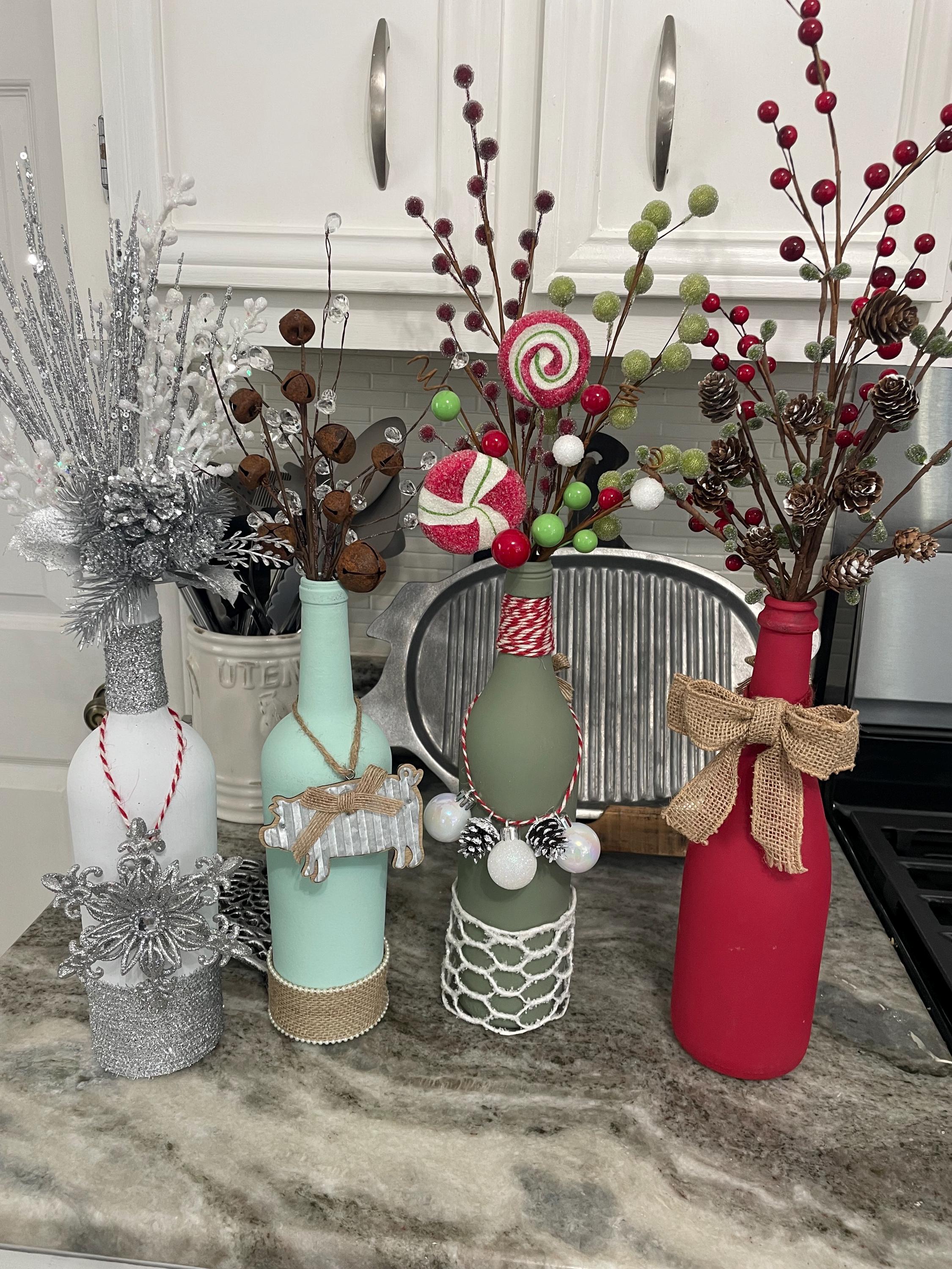 Decorative Wine Bottle Centerpieces - Etsy