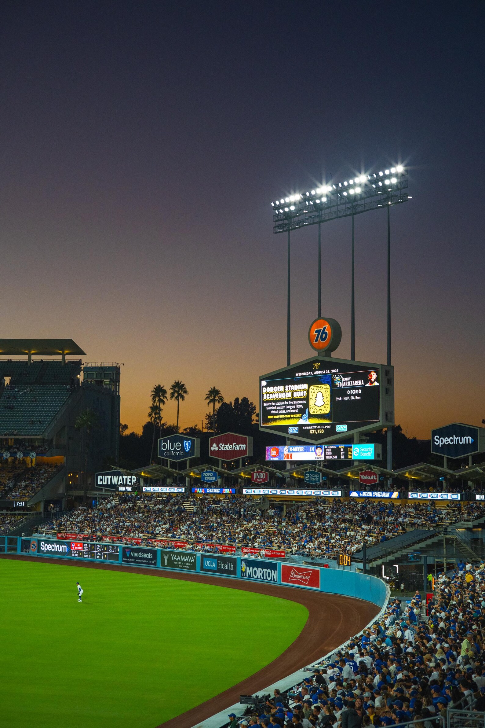 Dodger Stadium at Sunset - Etsy