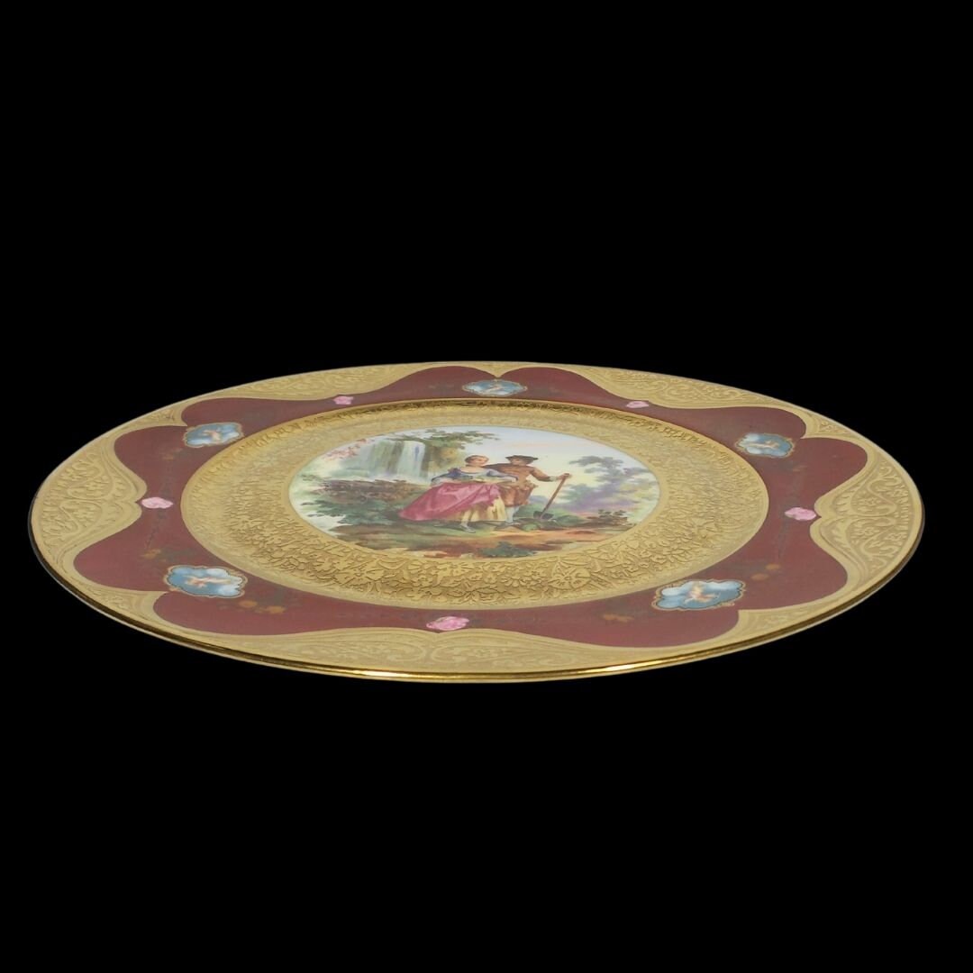 Vintage Furstenberg Germany Gold Encrusted Porcelain Romance 11 Dinner ...