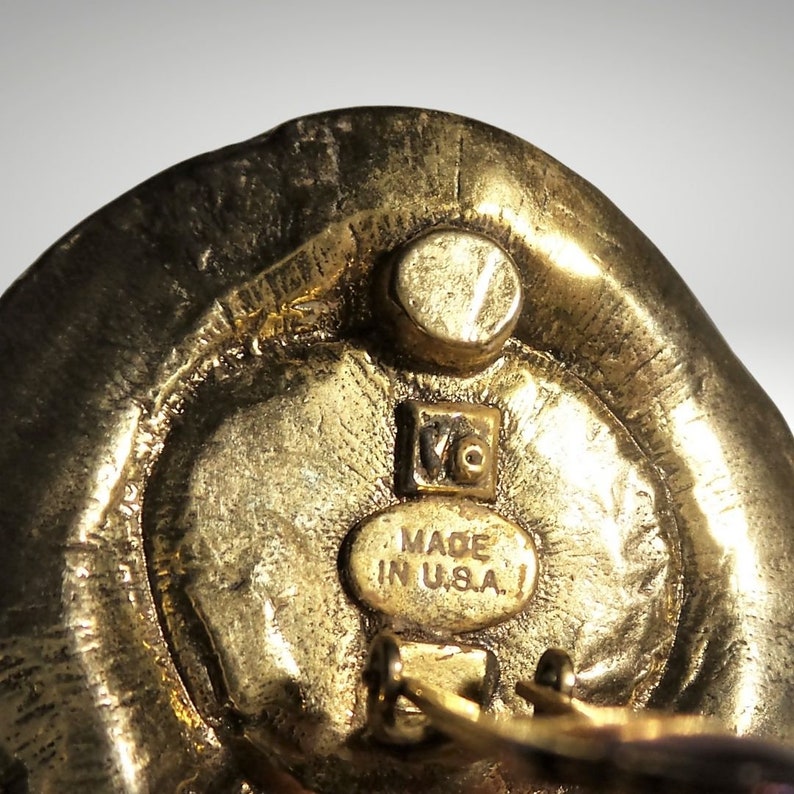 Vintage VO Gold Tone Floral Faux Pearl Statement Clip on Earrings - Etsy