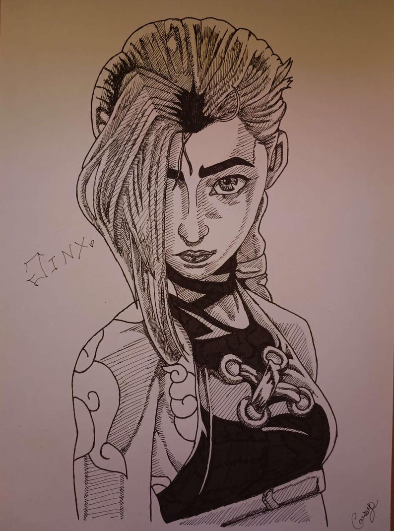 Jinx Arcane Drawing - Etsy