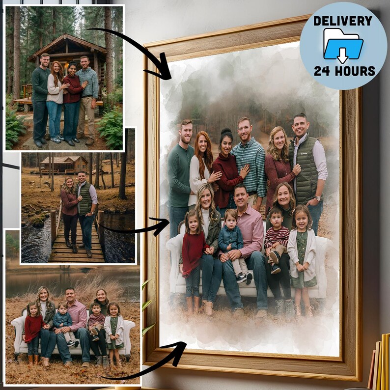 Add Loved One to Photo - Memorial Portrait for Deceased Father Mom ...