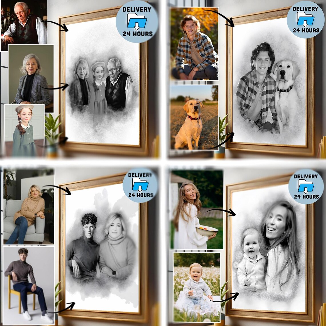 Realistic Merge of Different Photos,add Someone to Photo, Add Deceased ...