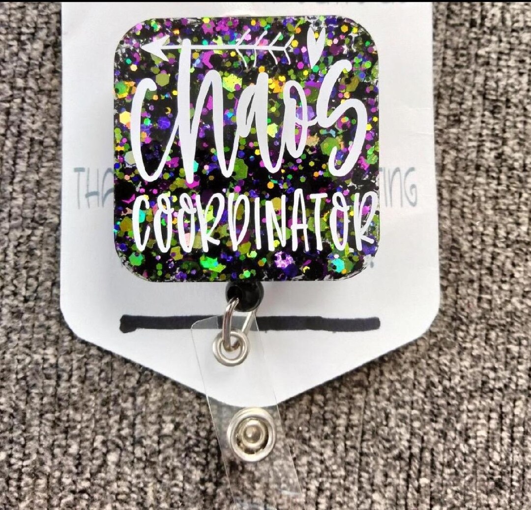 Chaos Coordinator Retractable Name Badge Reel ID Card Holder - Etsy