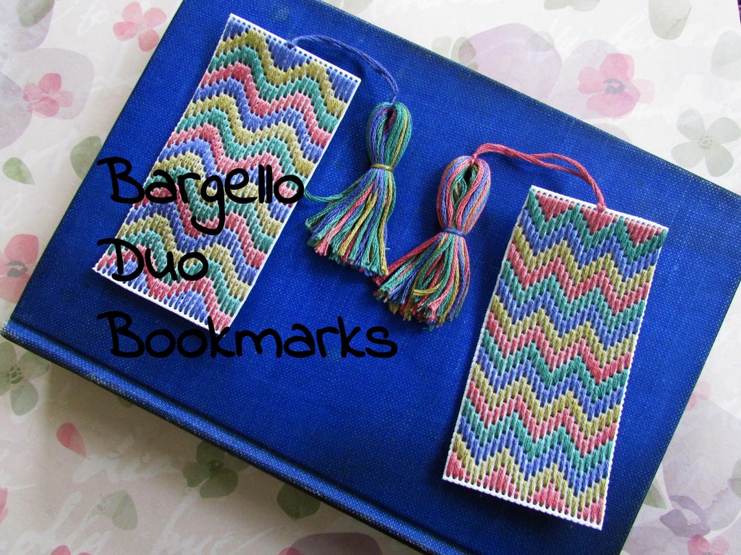 Bargello Bookmark Set - 2 Count Bookmarks- Needlepoint Design - Etsy