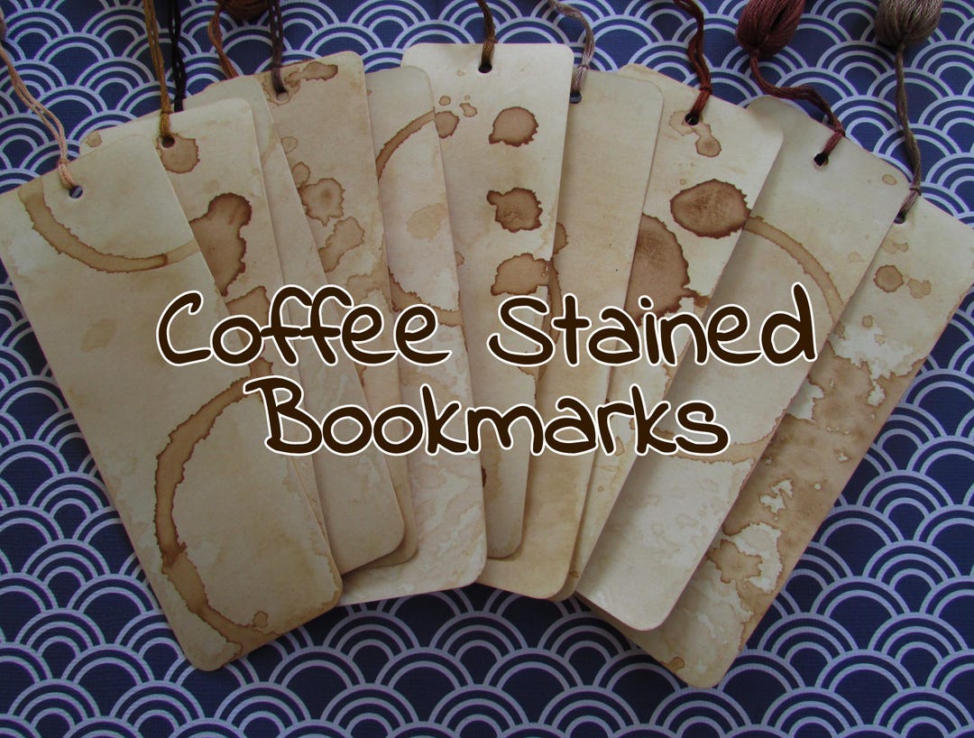 Coffee Stained Bookmarks With Brown Tassel - Etsy