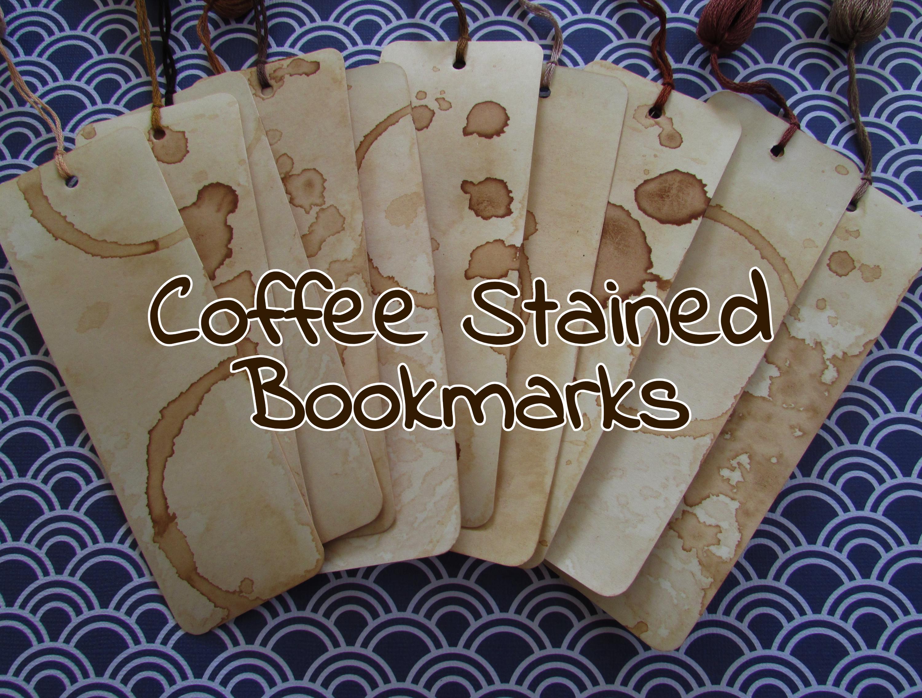 Coffee Stained Bookmarks - Bookmarks - Tassel Bookmarks - Etsy