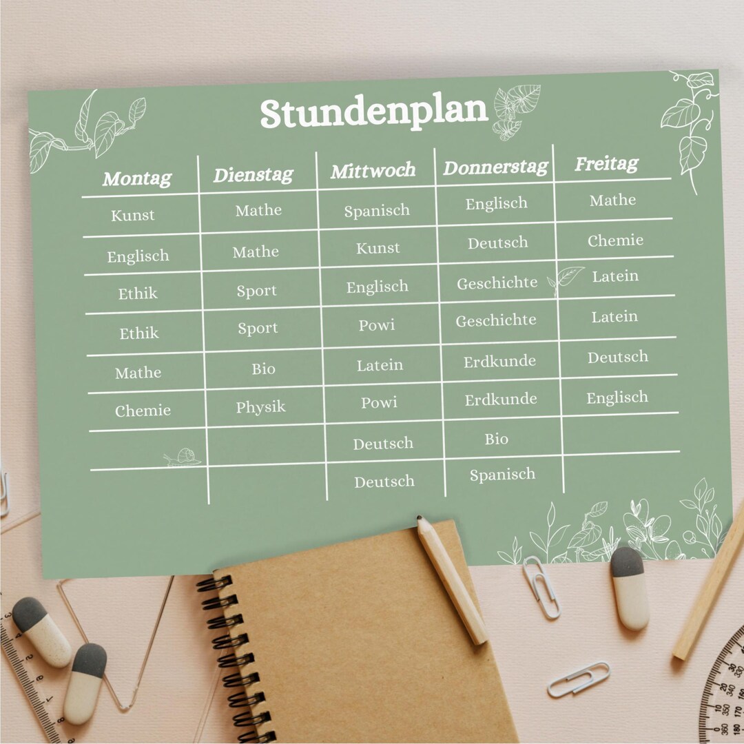 Premade Template, Timetable, Flyer, Canva Timetable Template, Canva ...