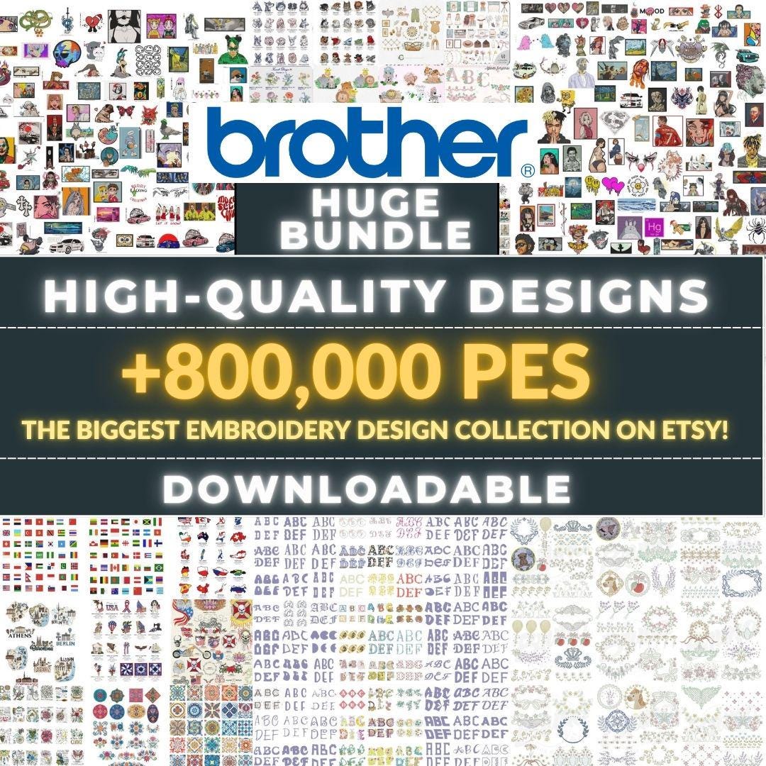 Brother Embroidery Machine Designs Collection PES Download Over 800,000 ...