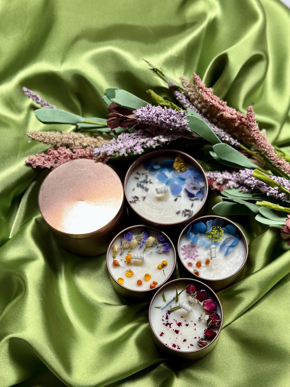 Botanical Tin Soy Candles - Etsy