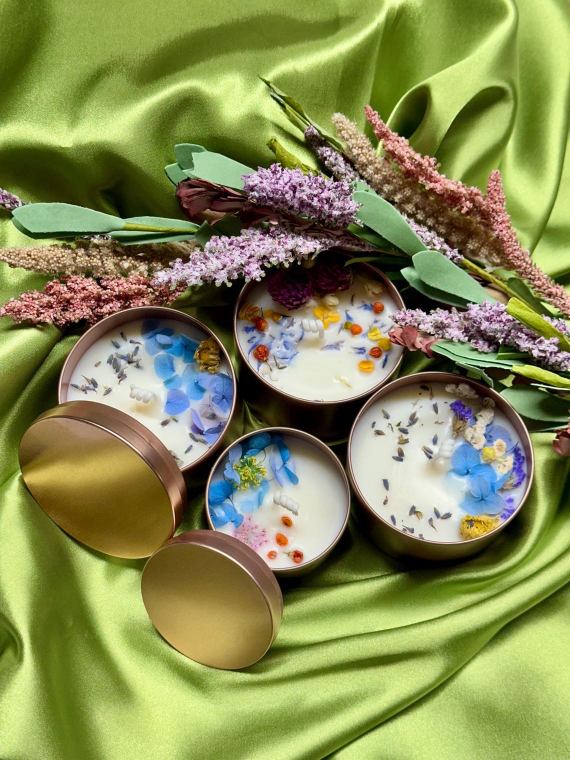 Botanical Tin Soy Candles - Etsy