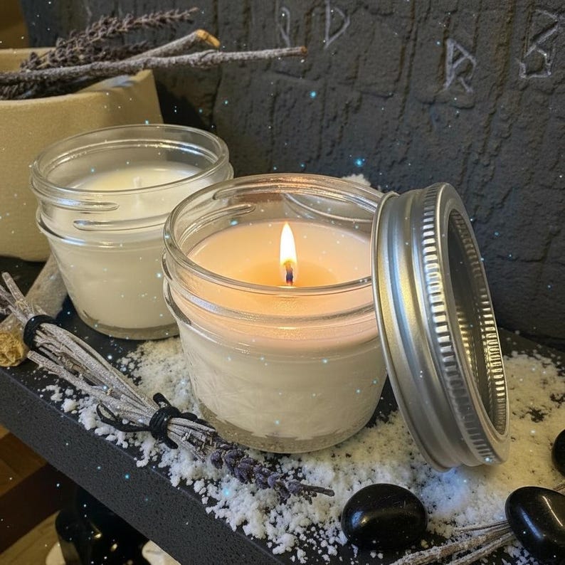 Winter's Breeze Soy Candle, Clove & Menthol, Enchanted Mason Jar - Etsy