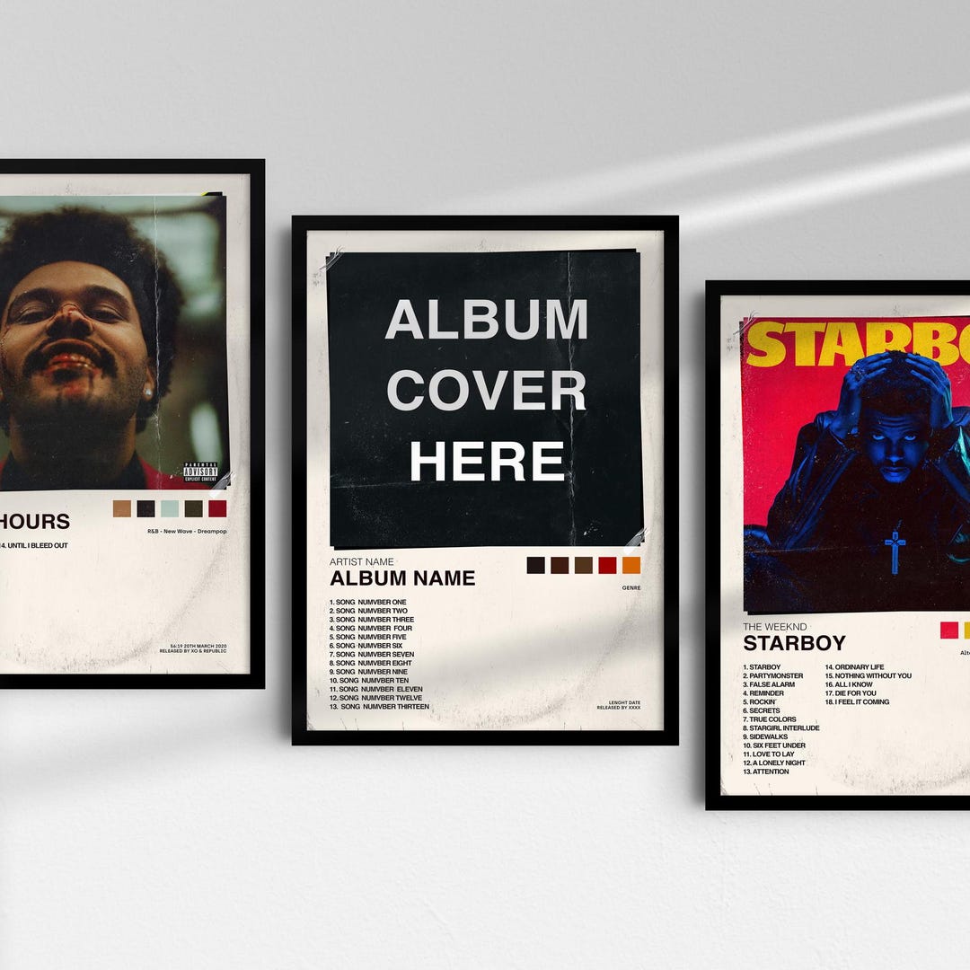 Design Your Personalized Album Poster Custom White Digital Album Art ...