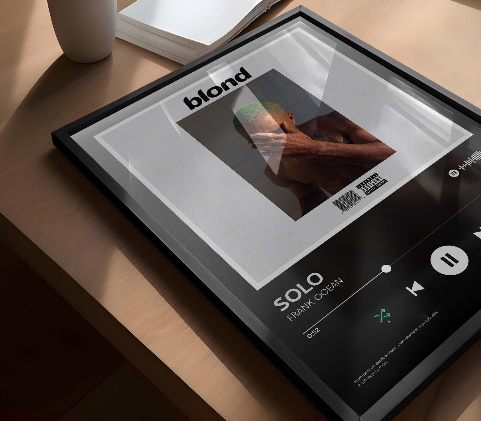Personalized Spotify Song Poster | Custom White Digital Spotify Song ...