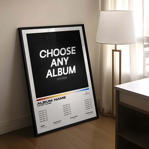 Choose Your Own Album Poster | Custom White Digital Album Art | Album ...