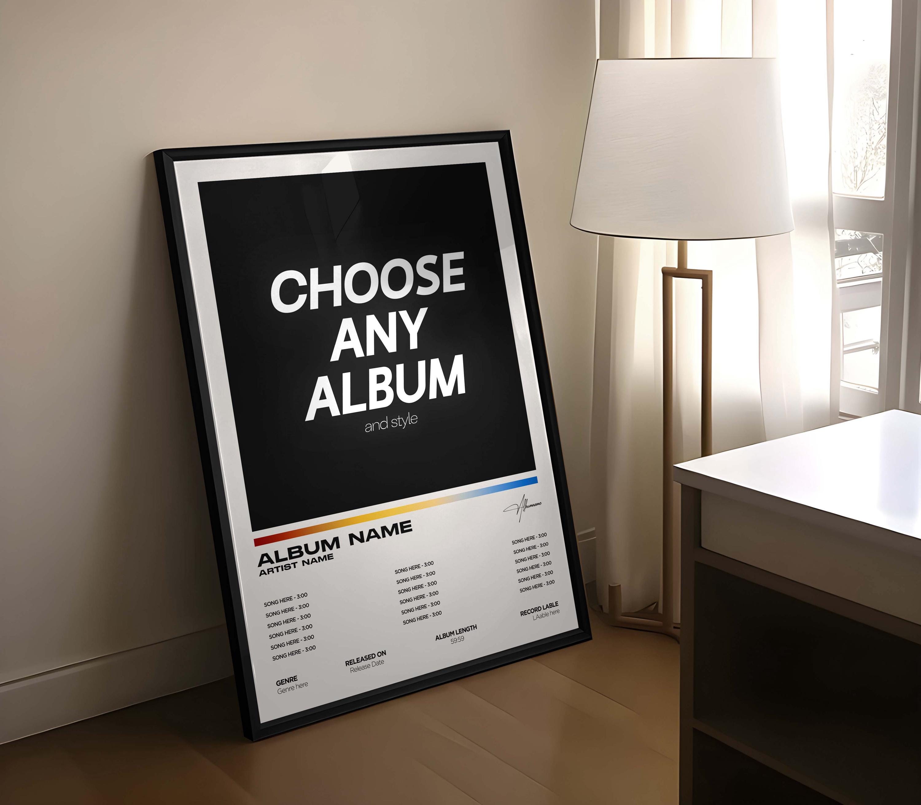 Choose Your Own Album Poster | Custom White Digital Album Art | Album ...
