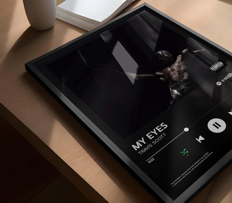 Personalized Spotify Song Poster | Custom White Digital Spotify Song ...