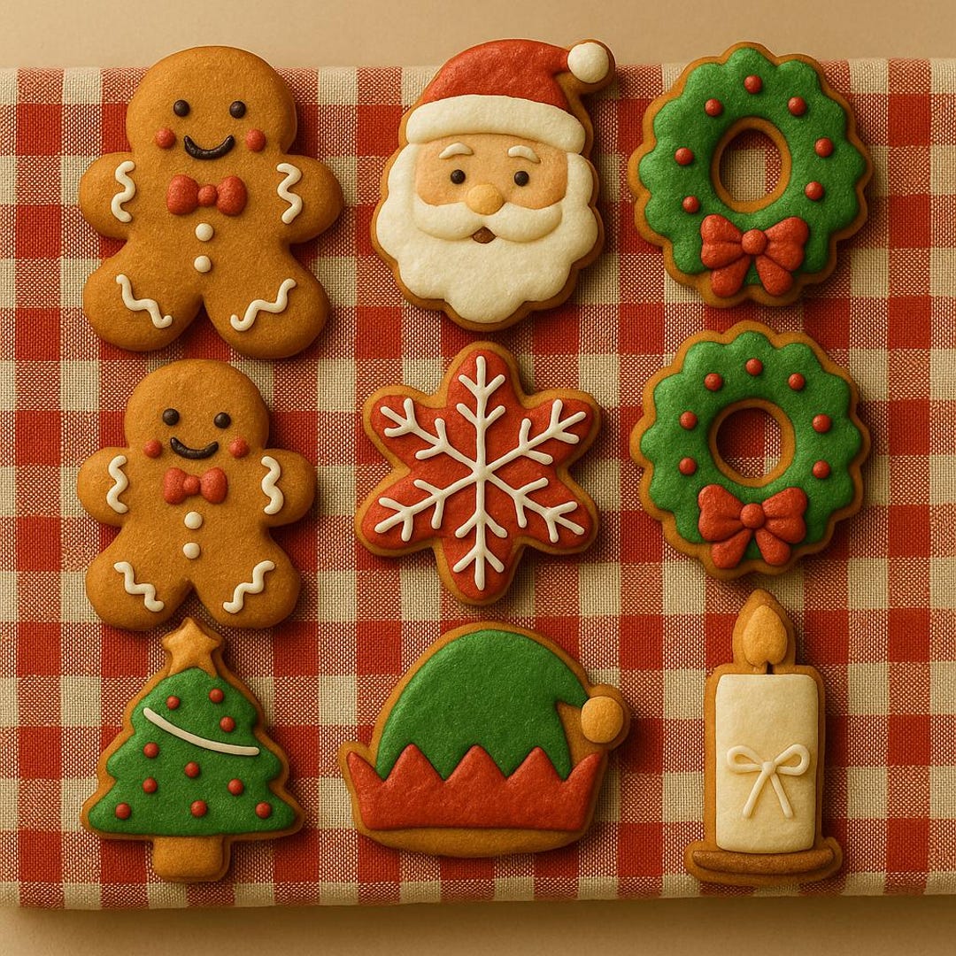 Christmas Cookie Set – Decorated Holiday Cookies, Santa, Gingerbread ...