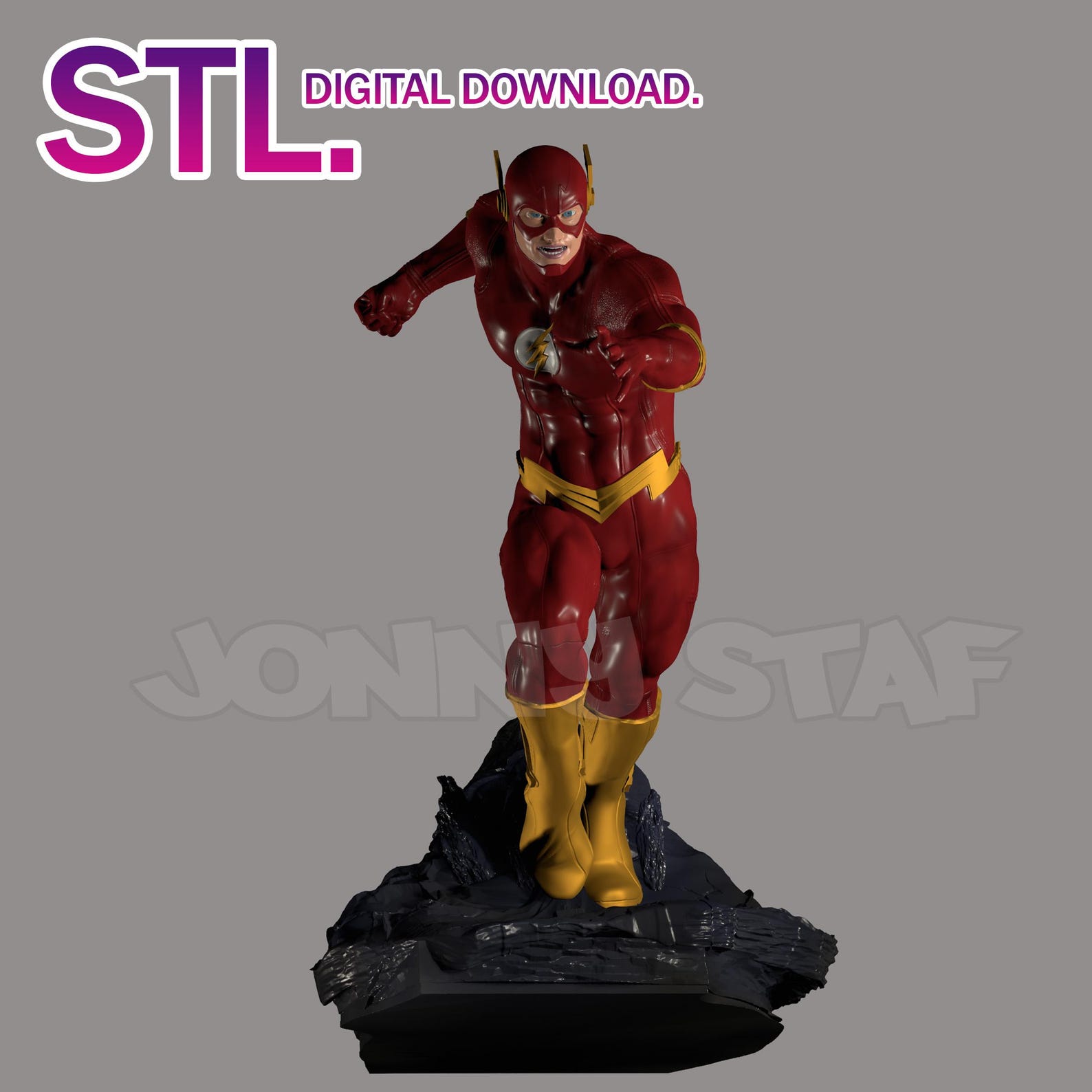 Flash Stl File 3D Print 3D Design Comics Character 3D Justice League - Etsy