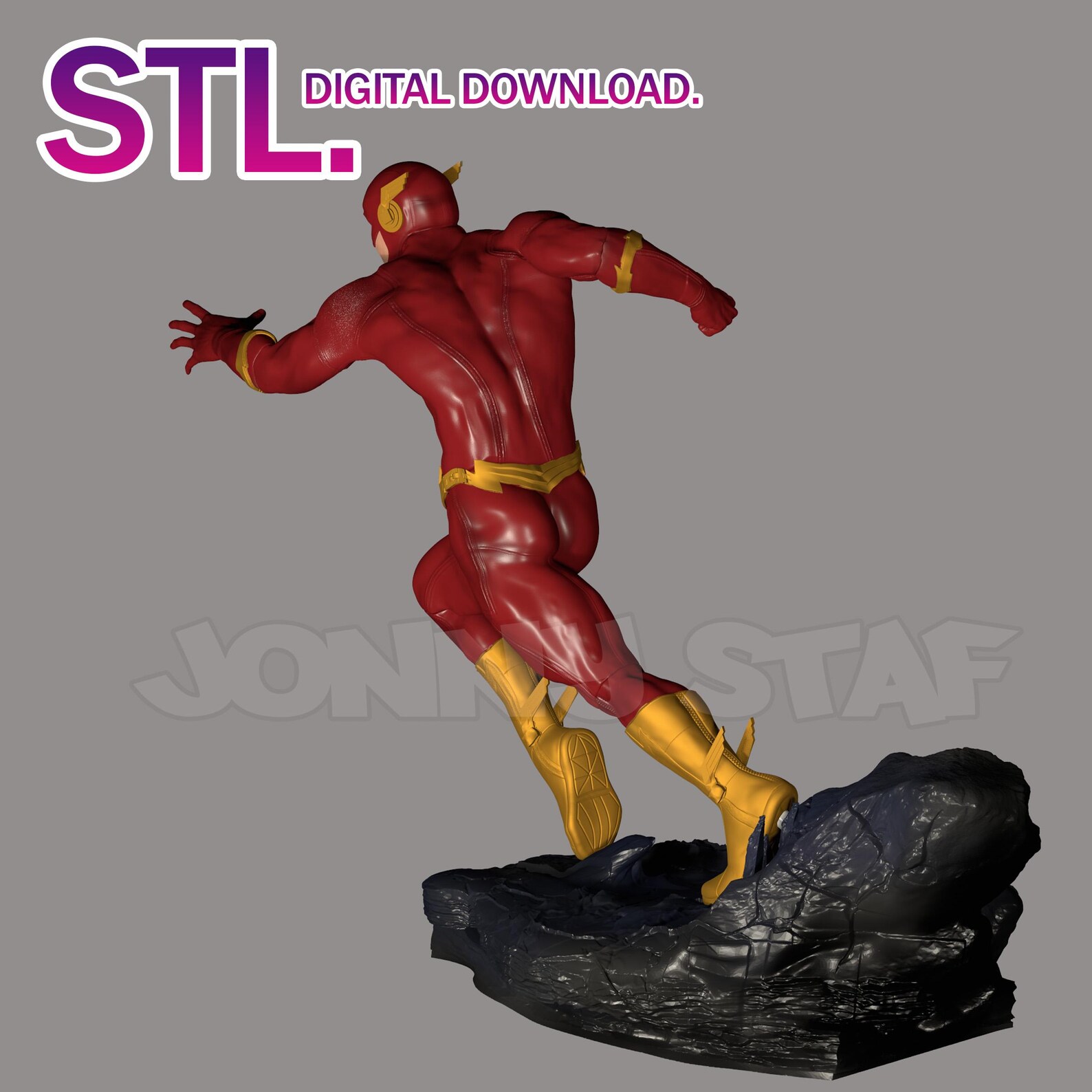 Flash Stl File 3D Print 3D Design Comics Character 3D Justice League - Etsy