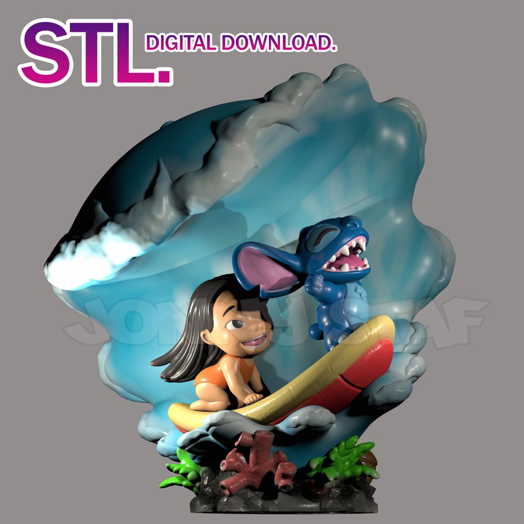Stitch Figure, Lilo & Stitch Stl File 3D Printing, Stl 3D Model Design ...