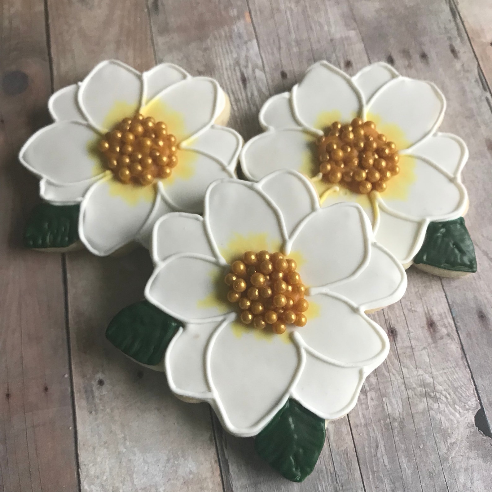 Magnolia Blossom Cookies 1 Dozen - Etsy