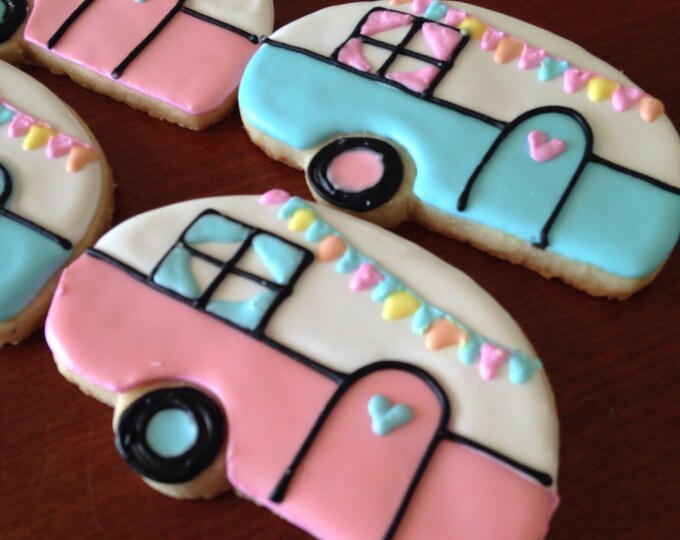 Glamping Camper Cookies - 1 Dozen - Etsy