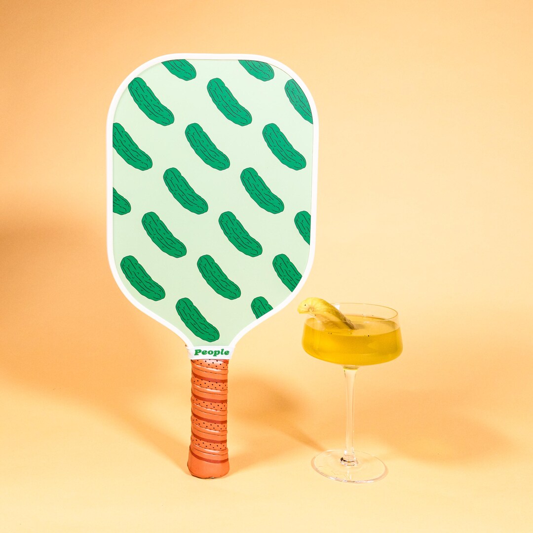 Pickleball Paddle With Pickle Design - Etsy