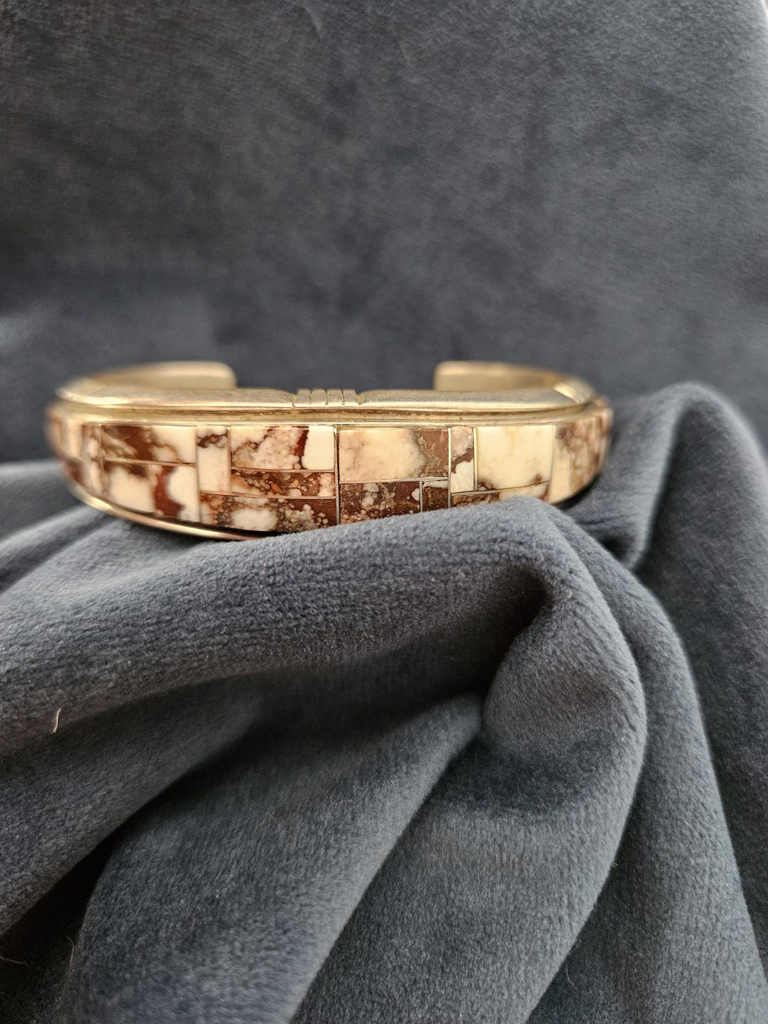 Native American Inlay Bracelet With Stones Including Magnasite and ...