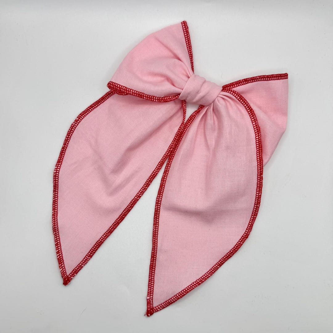 Light Pink Valentines Day Bow Strip-fable Bow, Wholesale Bow Strip ...