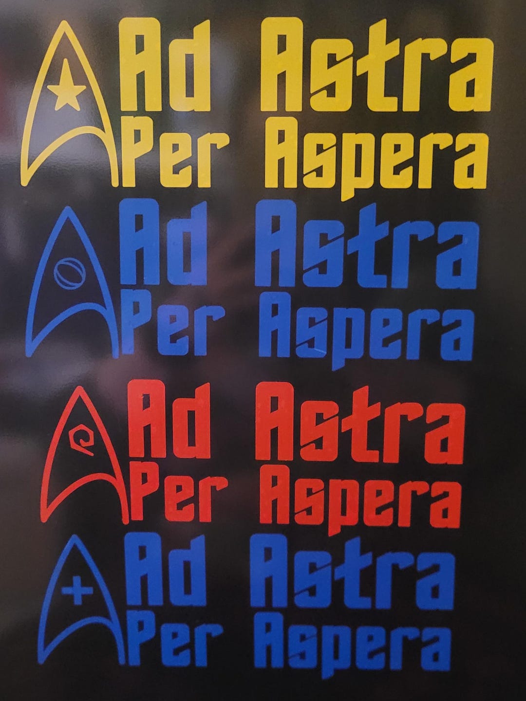 Star Trek Vinyl Stickers - Ad Astra per Aspera - Etsy