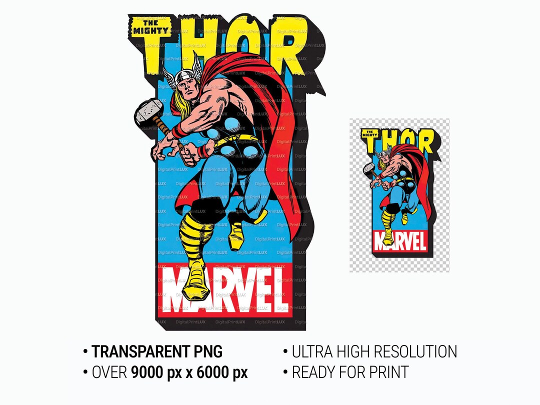 Thor Logo PNG Files for Print and Cricut Clipart, Avengers, Marvels ...