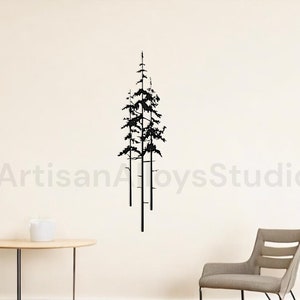 Tree Wall Hanging Metal Decor Modern Home Art Nature-inspired Metal ...