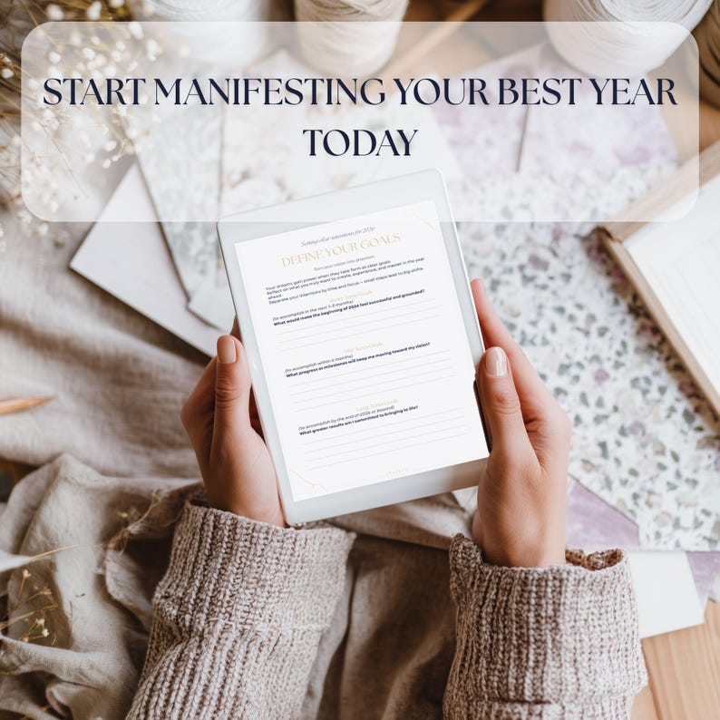 2026 Manifestation Journal | Goal Setting & Vision Board (digital PDF ...