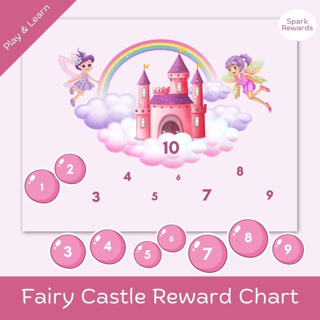 Fairy Castle Reward Chart for Kids | Printable Behavior Chart | Toddler ...