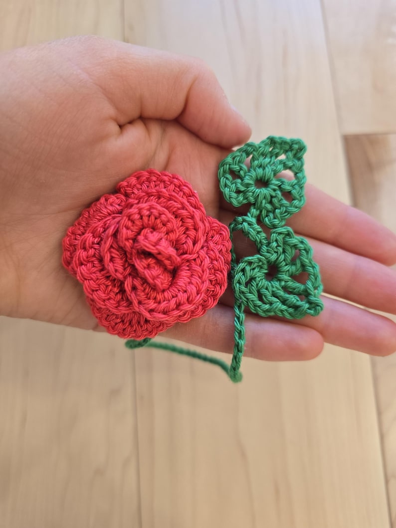 Stunning Crochet Rose Bookmark - Etsy