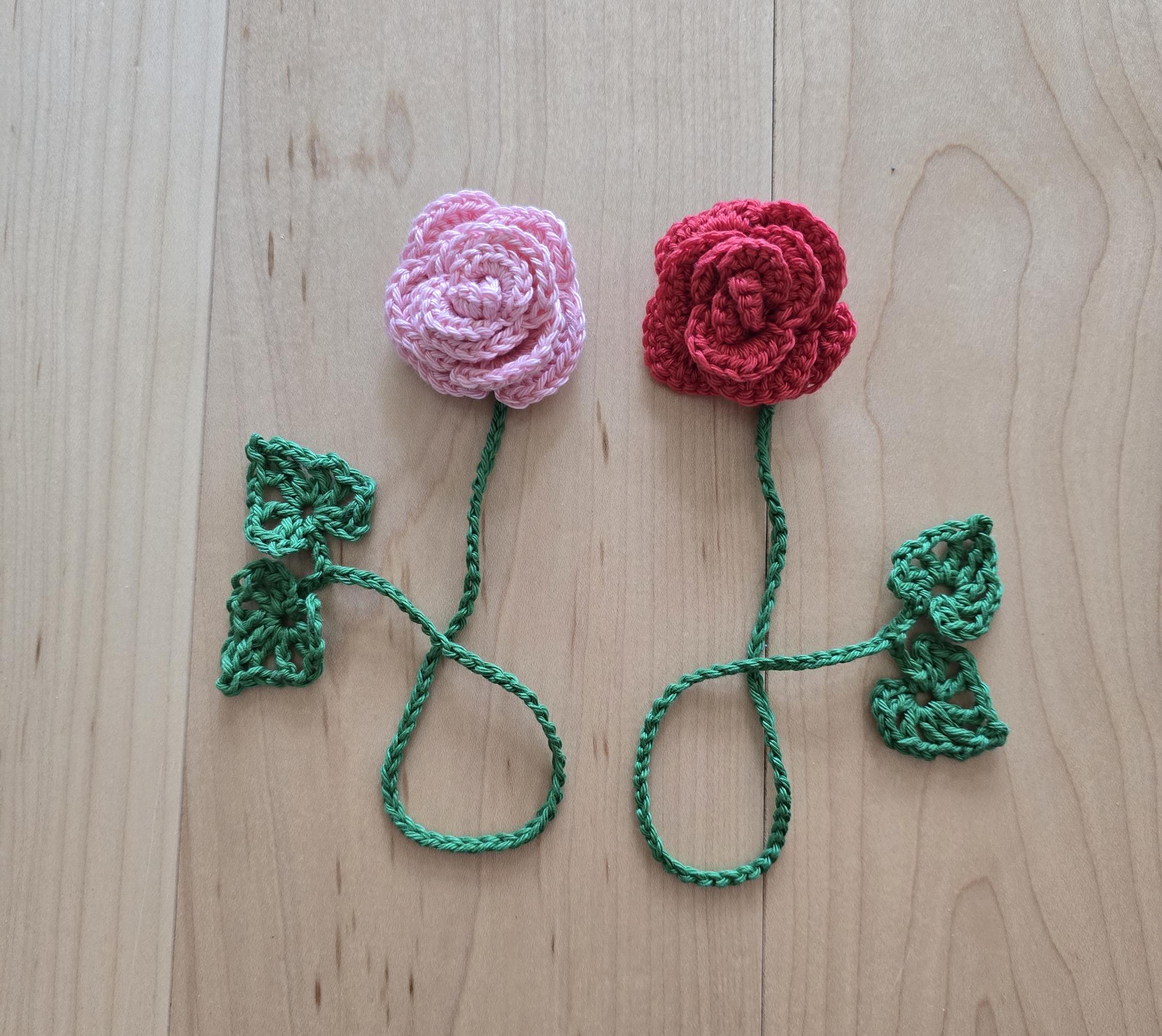 Stunning Crochet Rose Bookmark - Etsy